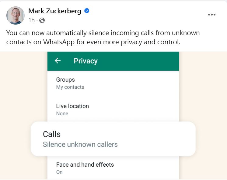 WhatsApp’s New Feature: Mark Zuckerberg ने किया नए प्राइवेसी फीचर का ... WhatsApp’s New Feature: Mark Zuckerberg ने किया नए प्राइवेसी फीचर का ...
